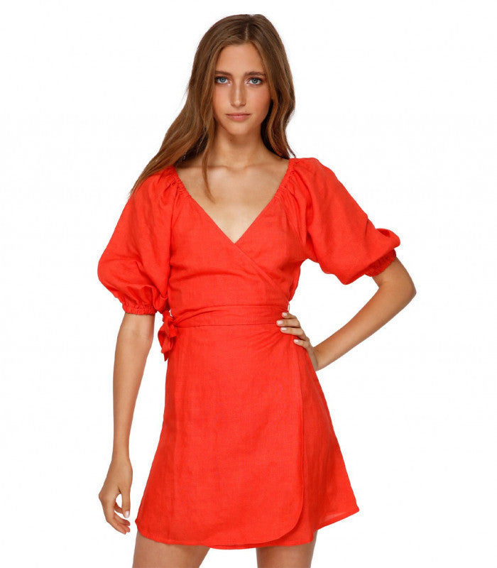 Del Ray Wrap Dress Red – Grind PH